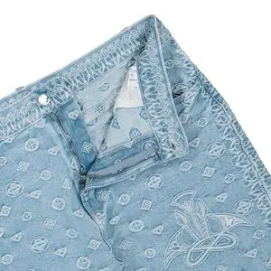 Casablanca Carpet Jacquard Baggy Denim Jeans