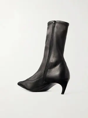 Khaite Leather Ankle Boots
