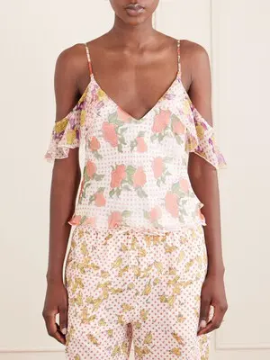 DONDE ESTEBAN Printed Chiffon Top