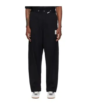 Mihara Yasuhiro Casual Trousers With Belt Loops - Black