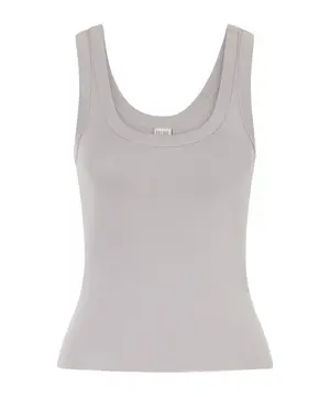 FLORE FLORE Organic Cotton-jersey Tank - Gray