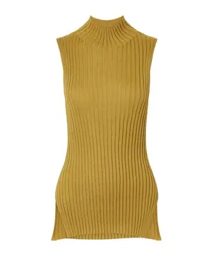 Khaite Ribbed Wool And Silk-blend Tank - No
