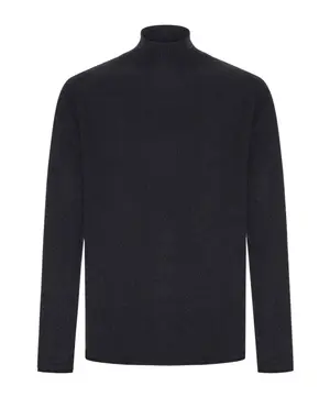 ROBERTO COLLINA Mock-neck Knitted Jumper - Black