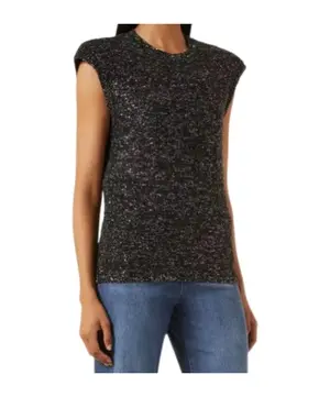 Emporio Armani Sequin-embellished Sleeveless Top