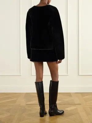 BLAZÉ MILANO Leather-trimmed Shearling Jacket - To
