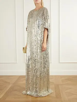 Jenny Packham Sequined Tulle Gown - No