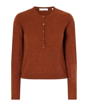 DÔEN Solid-color Cashmere Sweater - Orange