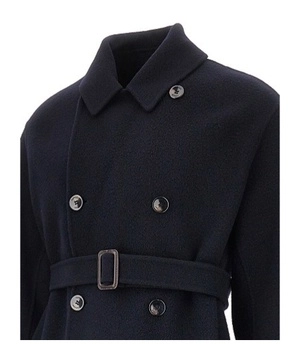 Emporio Armani Double-breasted Belted Coat