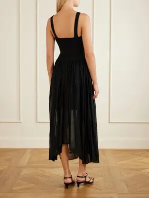 Maria Mcmanus Wave Ribbed-knit Midi Dress