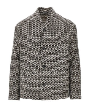 Emporio Armani Virgin-wool-blend Textured Cardigan - No