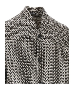 Emporio Armani Virgin-wool-blend Textured Cardigan