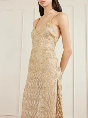 Missoni Metallic Crochet-knit Coverup