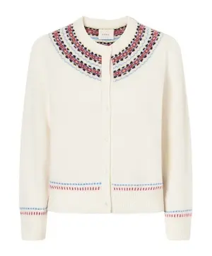 DÔEN Embroidered Wool And Cashmere-blend Cardigan