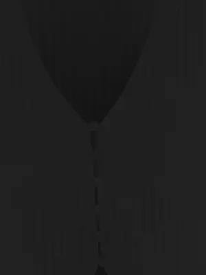 Arch4 Ribbed V-neck Cardigan - Black