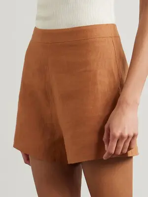 Posse High-waisted Linen Shorts
