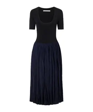 Maria Mcmanus Ribbed Woven Midi Dress - No