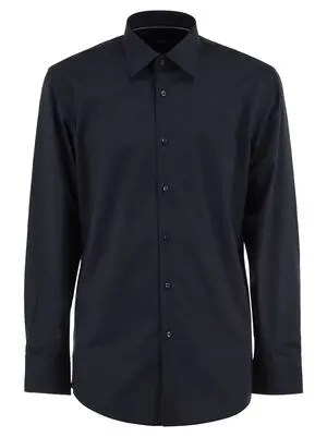 BOSS Stretch Cotton Shirt - Blue
