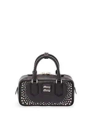 Miu Miu Arcadie` Leather Bag With Studs - Multicolor