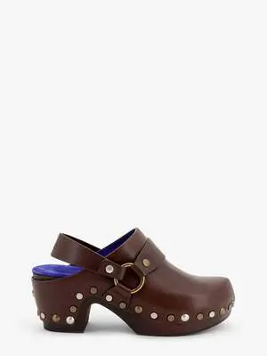 Chloé Talis Wedge Leather Clogs - Multicolor
