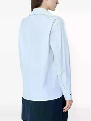 Max Mara Poplin Extended-cuff Polo Shirt - White