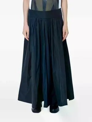 Max Mara Pleated Maxi Skirt - Black