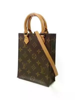 LOUIS VUITTON Petit Sac Plat Monogram Tote Bag