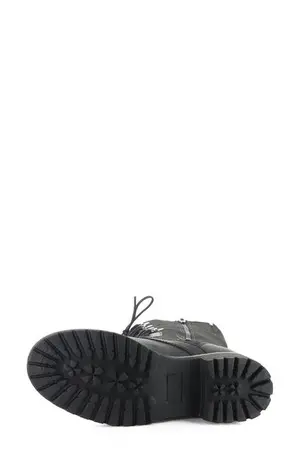 BOS. & CO. Havi Leather Lace-up Tall Boot - Black