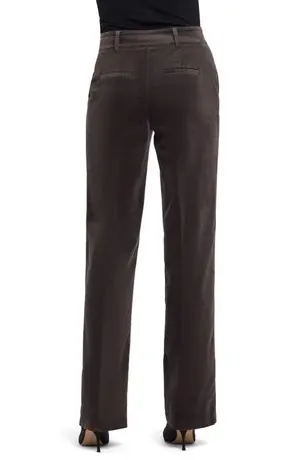 NYDJ Straight Leg Velveteen Trouser Pants - Falcon