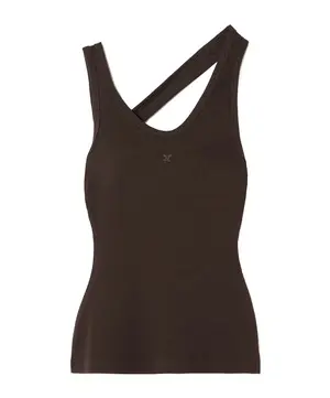 COURREGES 90's Asymetric Ribbed Tank Top - No