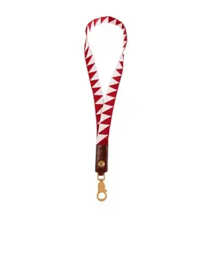 Versace Patterned Lanyard Keychain - Black