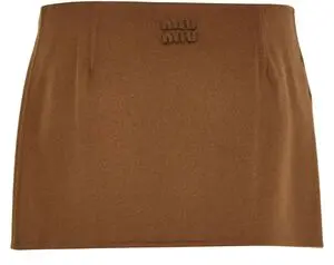 Miu Miu Double-faced Cashmere Midi Skirt
