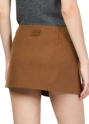 Miu Miu Double-faced Cashmere Midi Skirt