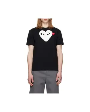 Play Comme Des Garcon Heart-print Cotton T-shirt