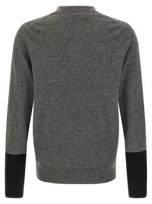 Comme Des Garçons Color-block V-neck Knitted Sweater