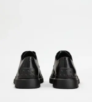 TOD'S Gommino Detail Round Toe Derby Shoes