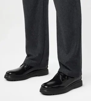 TOD'S Gommino Detail Round Toe Derby Shoes
