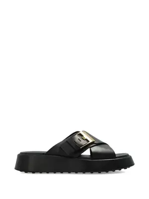 TOD'S Criss-cross Mules - Black