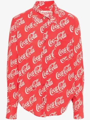 ERL X Coca-cola Print Shirt - Black