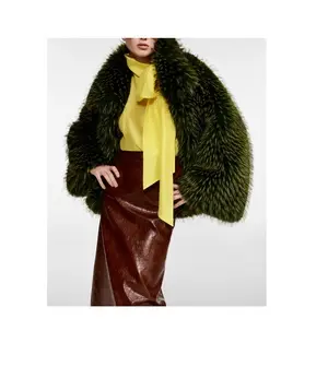 Essentiel Antwerp Kastanje Faux Fur Coat