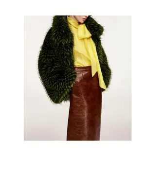 Essentiel Antwerp Kastanje Faux Fur Coat