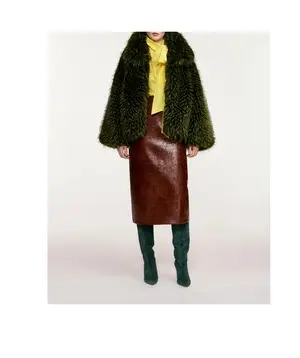 Essentiel Antwerp Kastanje Faux Fur Coat