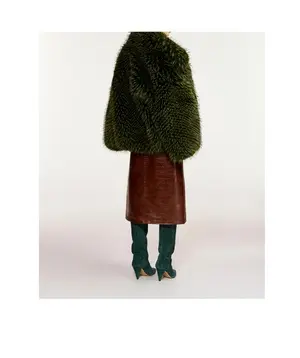 Essentiel Antwerp Kastanje Faux Fur Coat