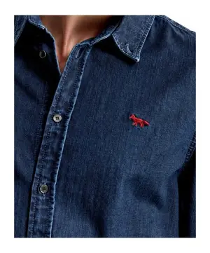 Maison Kitsuné Profile Fox Denim Casual Shirt
