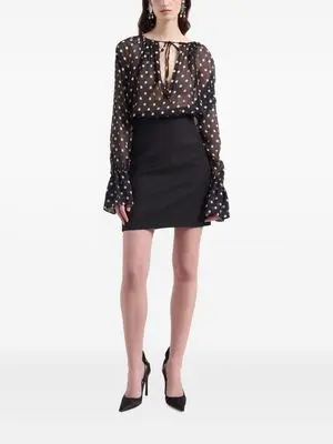 Nina Ricci Polka-dot Silk Blouse