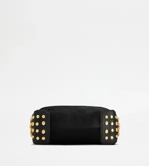 TOD'S Metal Dots Mini Bag In Pony Effect Leather - Black