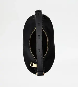 TOD'S Metal Dots Mini Bag In Pony Effect Leather - Black