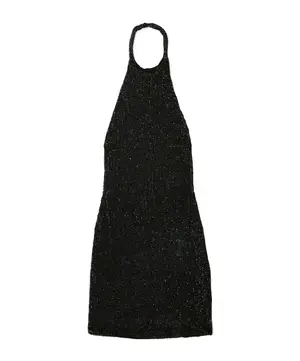 Retrofete Sequin Halter Mini Dress