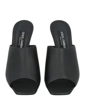 Dolce & Gabbana Minimalist Leather Slide Sandals