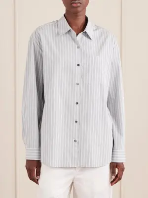 LESET Striped Cotton-blend Shirt