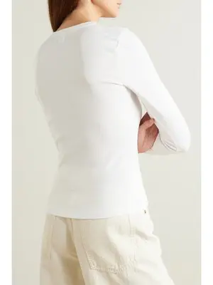 LESET Stretch-cotton Jersey Top - No